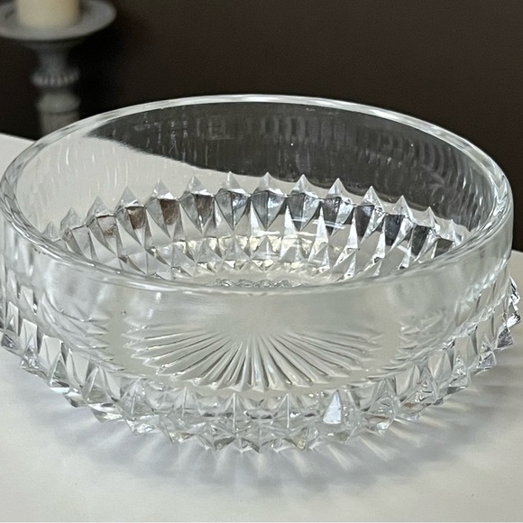 Indiana Glass | Dining | Vtg Indiana Glass Diamond Point Clear Glass 5 ...